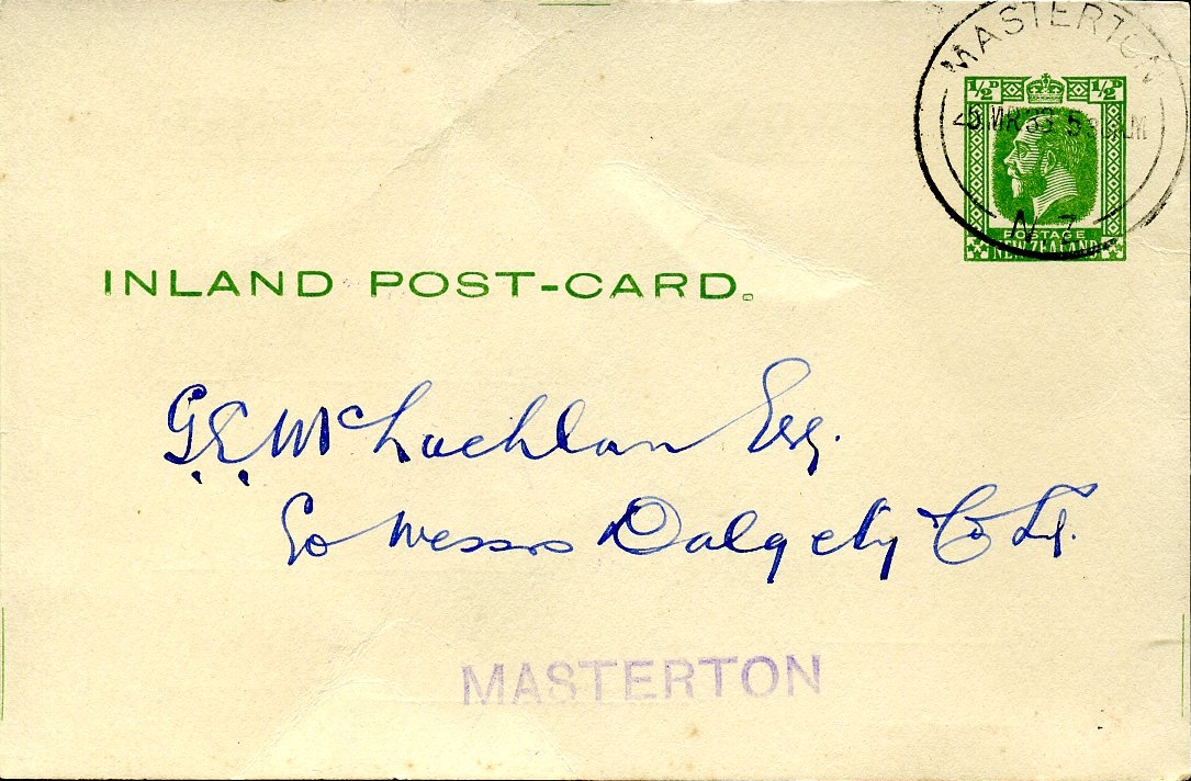 Masterton Competitions Society – New Zealand Postal Stationery Cards