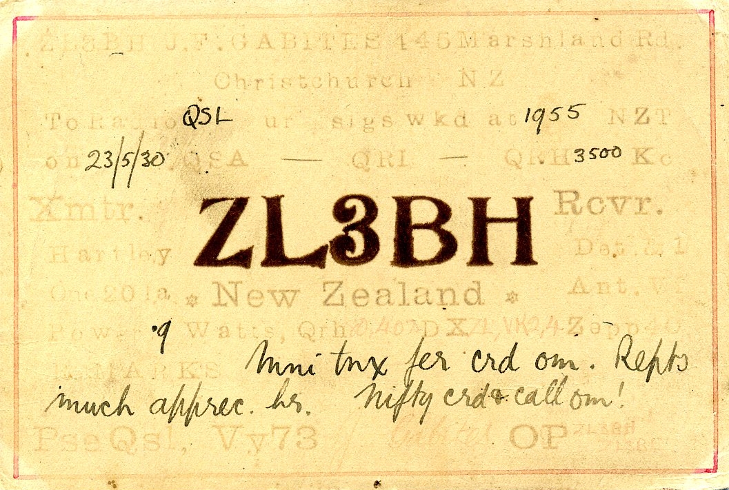 QSL Card – New Zealand Postal Stationery Cards
