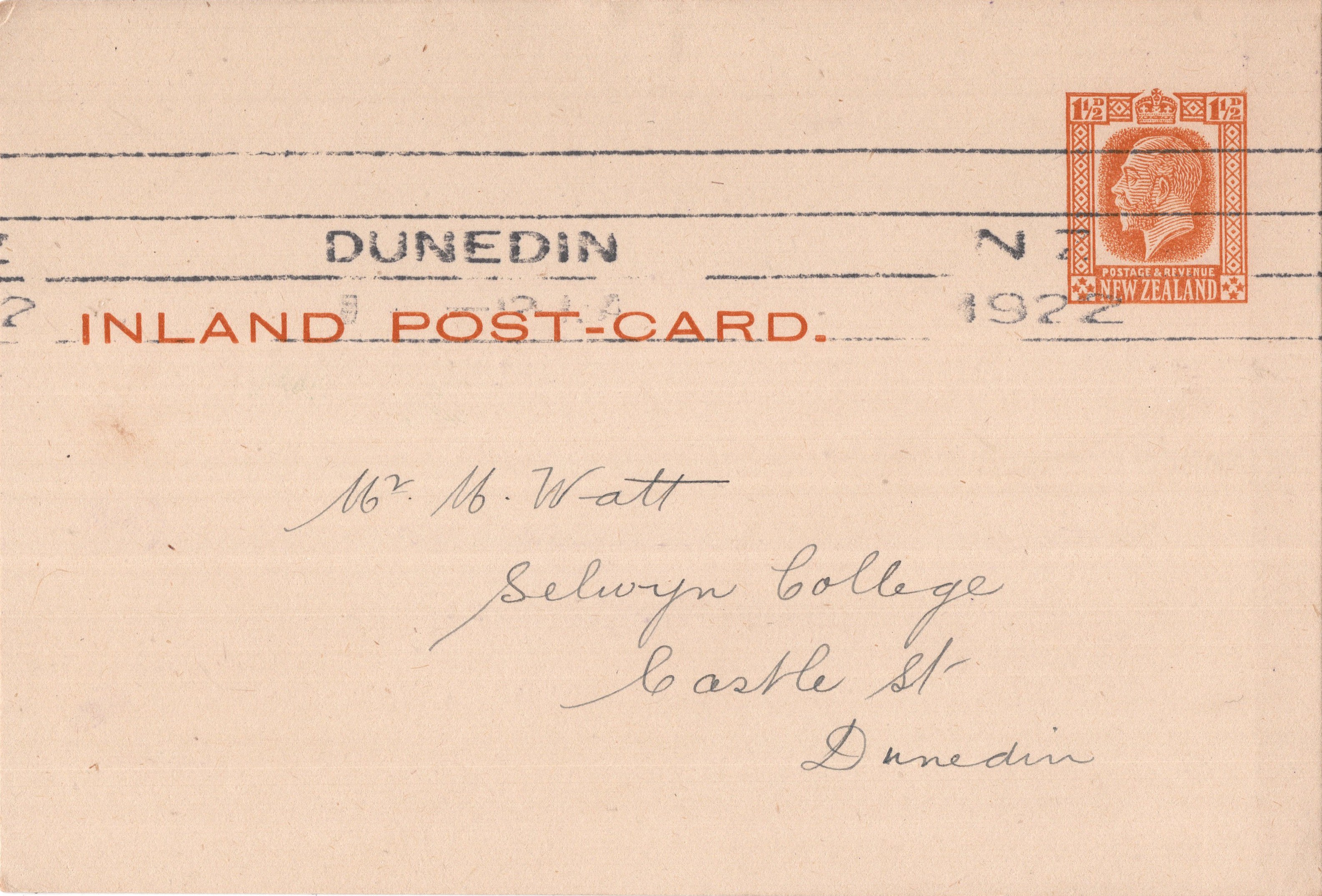 Dunedin Naturalists Field Club – New Zealand Postal Stationery Cards